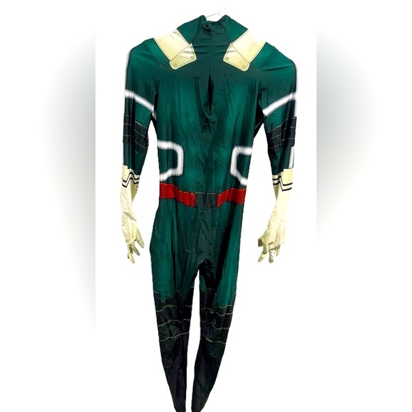 Costumes | My Hero Academy Deku Zip Up Costume With Attached Gloves And ...